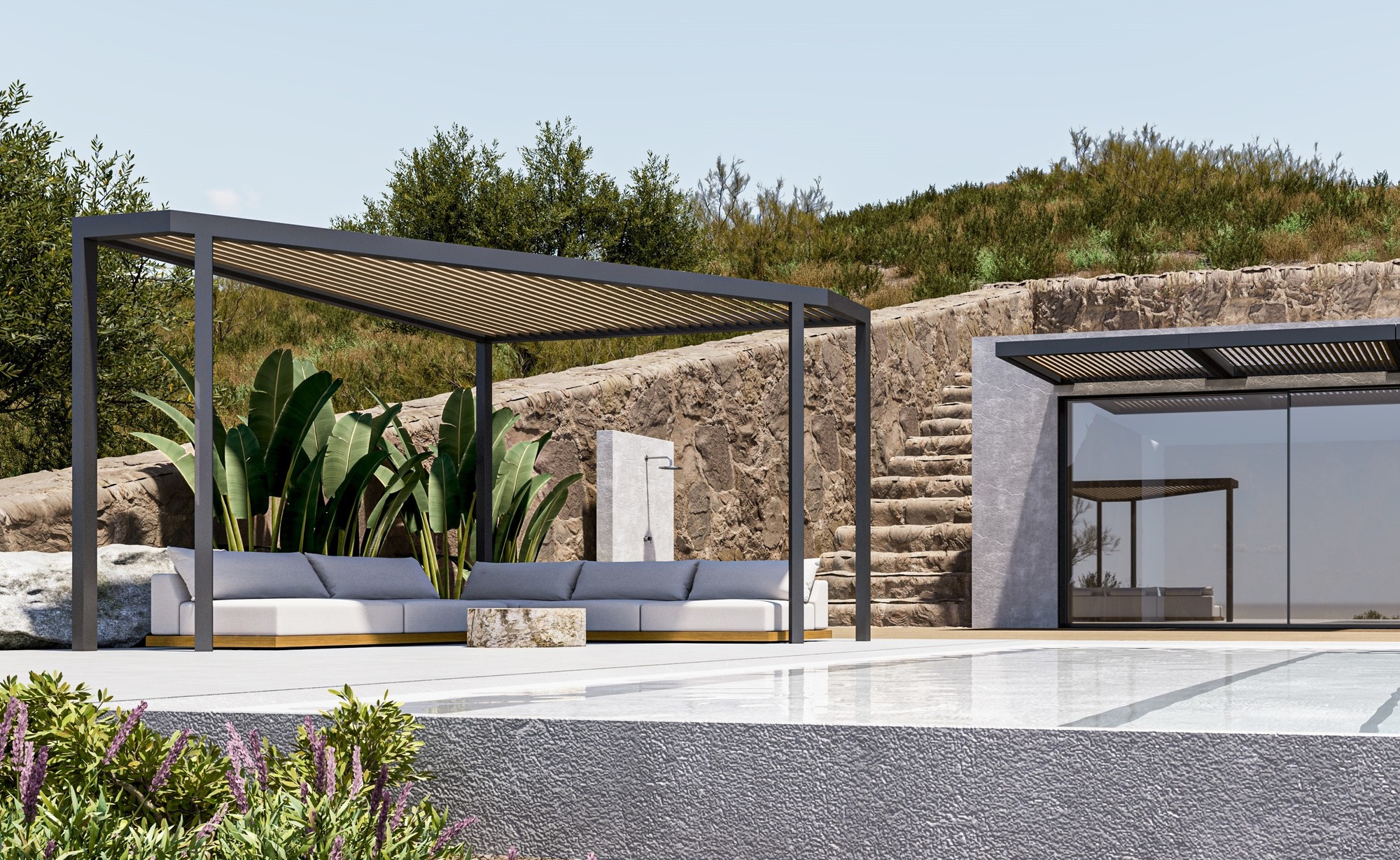 Angled Pergola | GLM Outdoor Solutions | GLM | Pergolas & Outdoor Solutions
